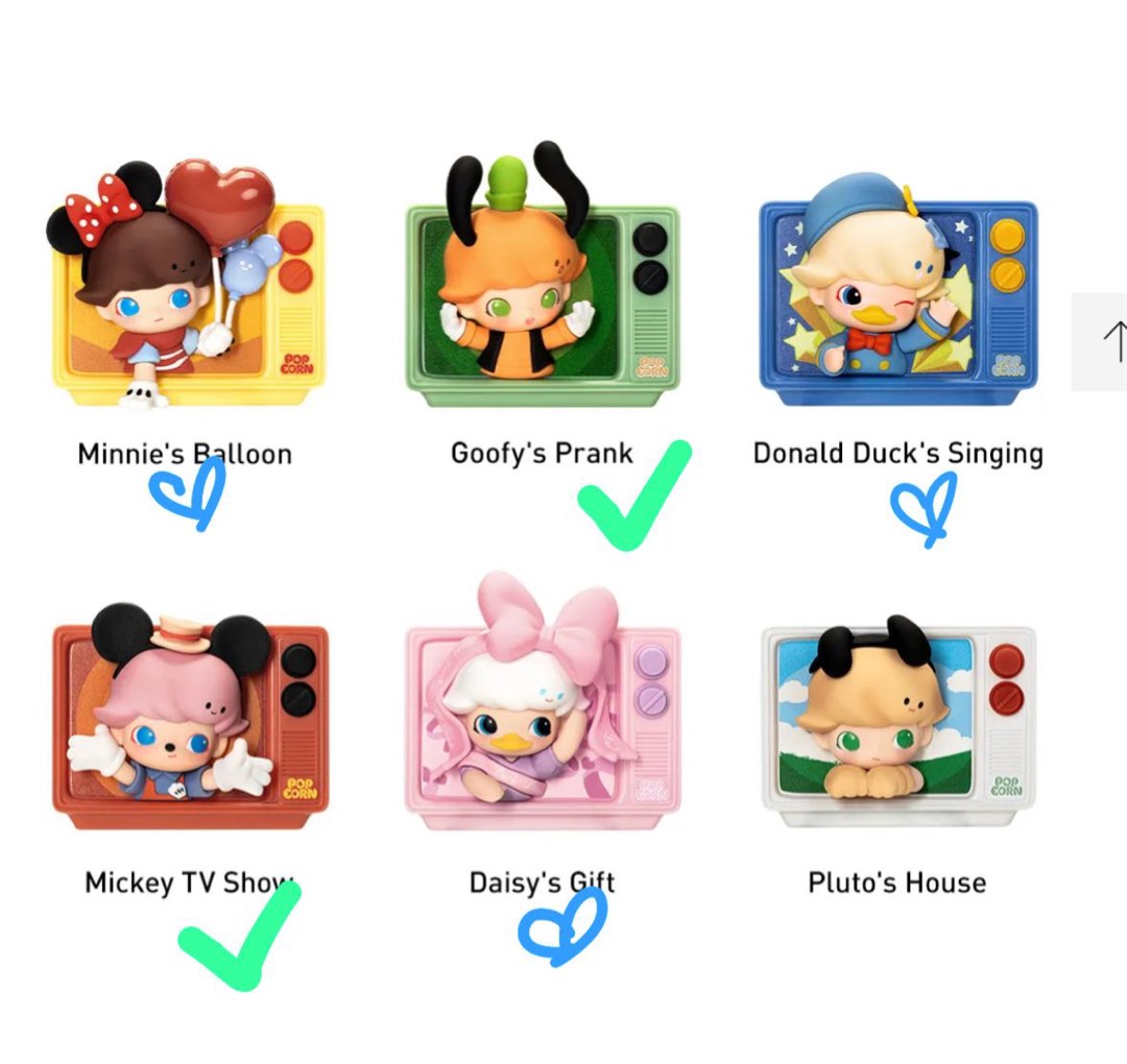 POPMART DISNEY X DIMOO MAGNETS: MICKEY TV SHOW and Goofy prank, Hobbies ...