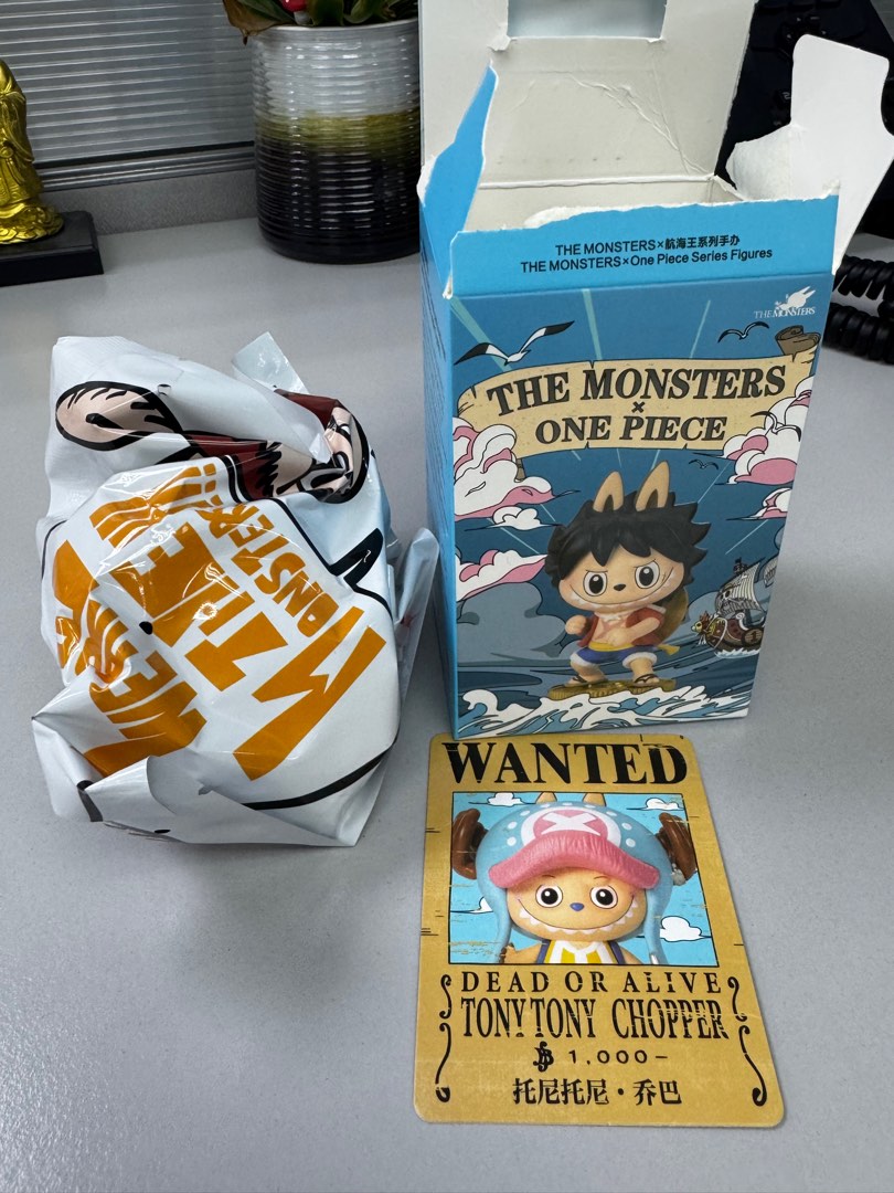 Popmart Monsters x One Piece Tony Tony Chopper, Hobbies & Toys, Toys ...