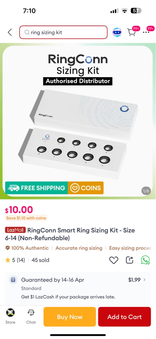 RingConn Smart Ring Sizing Kit, Mobile Phones & Gadgets, Wearables & Smart Watches on Carousell