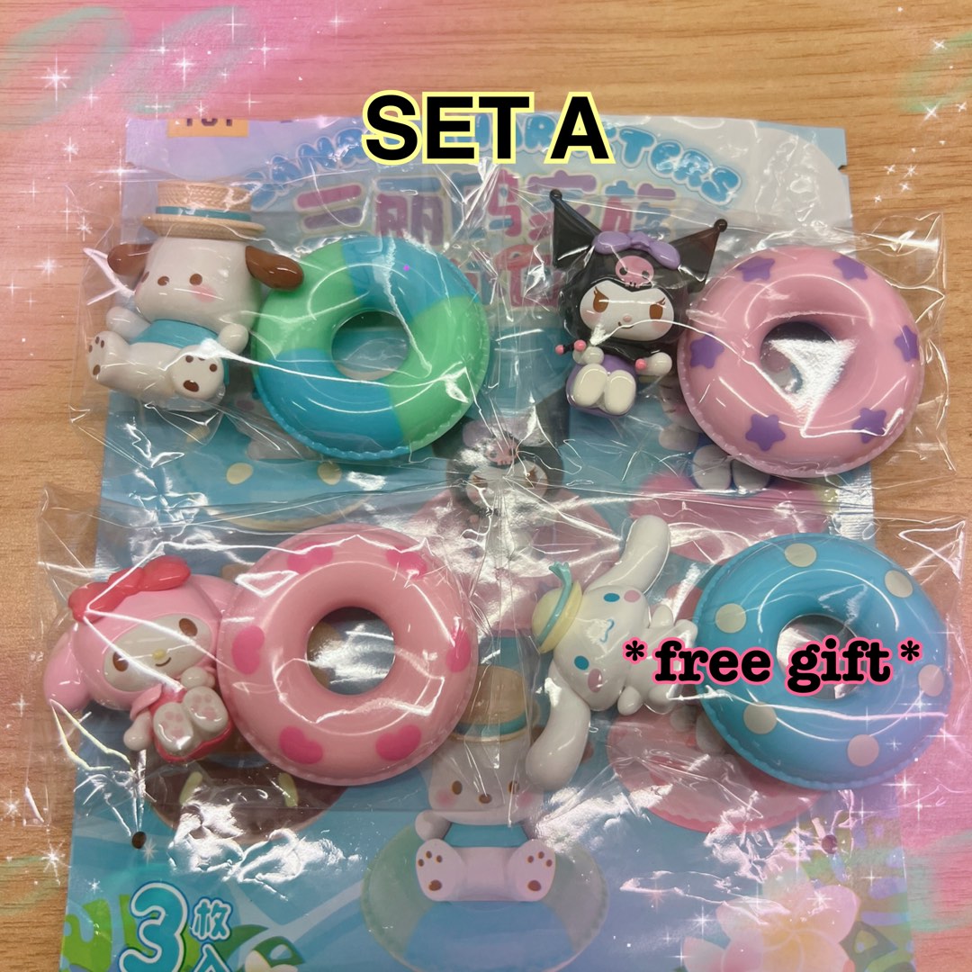 Sanrio TOPTOY Float Swim Ring Figurine Set, Hobbies & Toys, Memorabilia ...