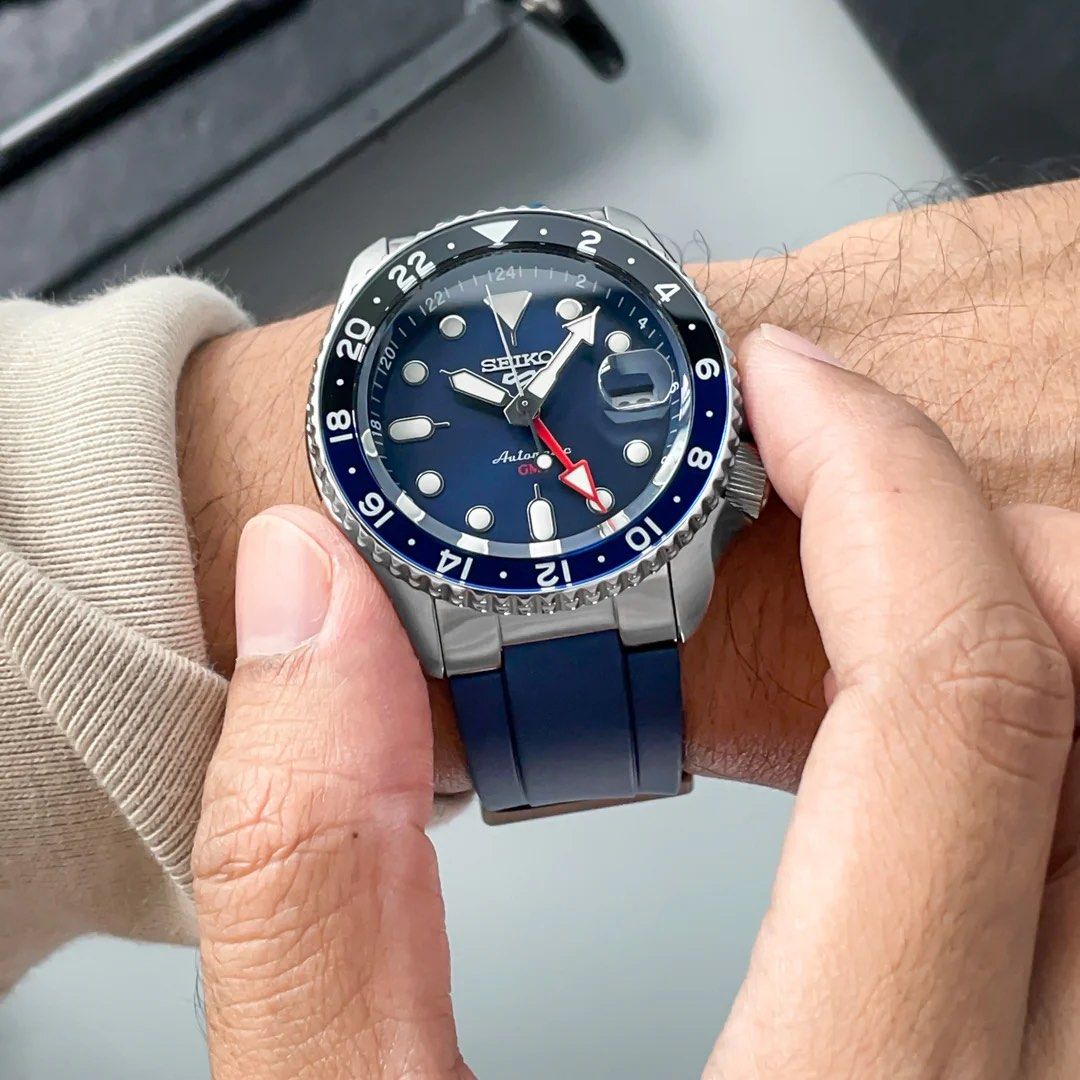 Seiko 5 SSK003 SSK003K SSK003K1 Sports Stainless Steel 42.5 MM GMT ...