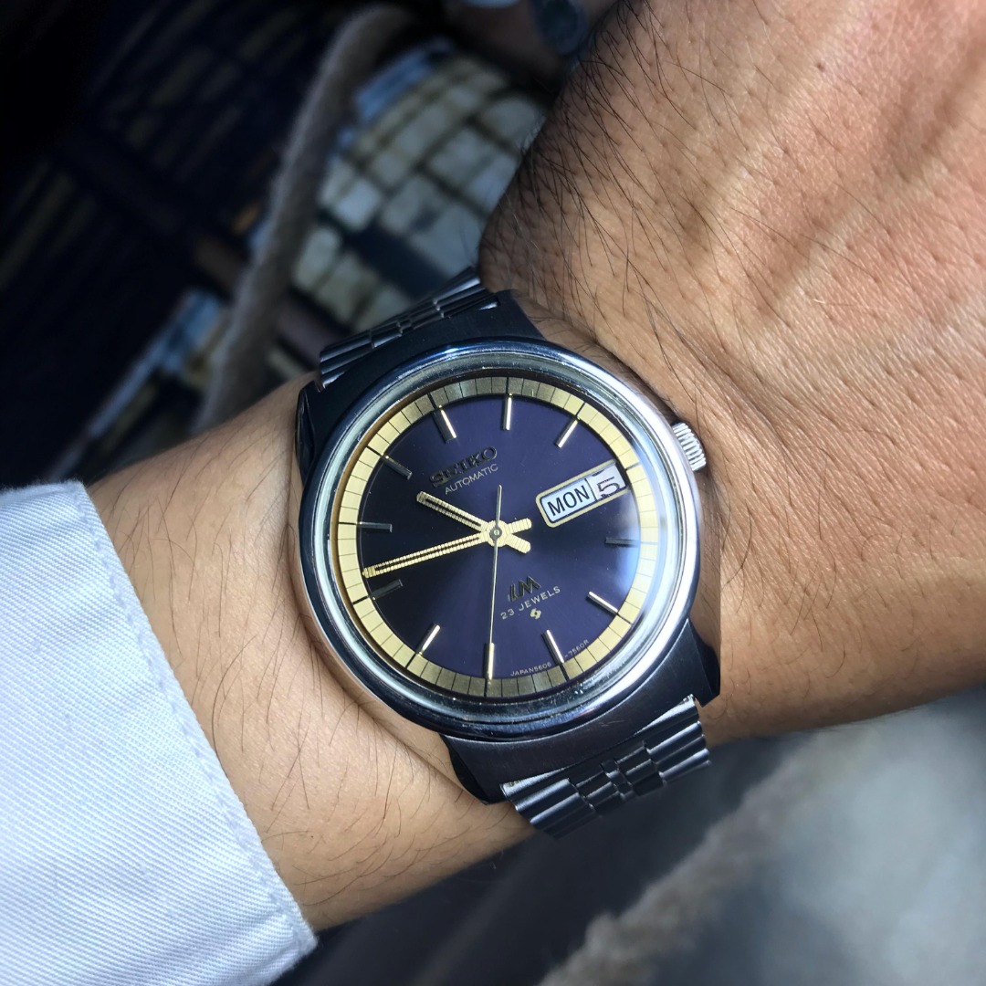 Seiko Lord Matic perfect Dark Blue Gold Dial, Circa 1972 RARE! Like ...