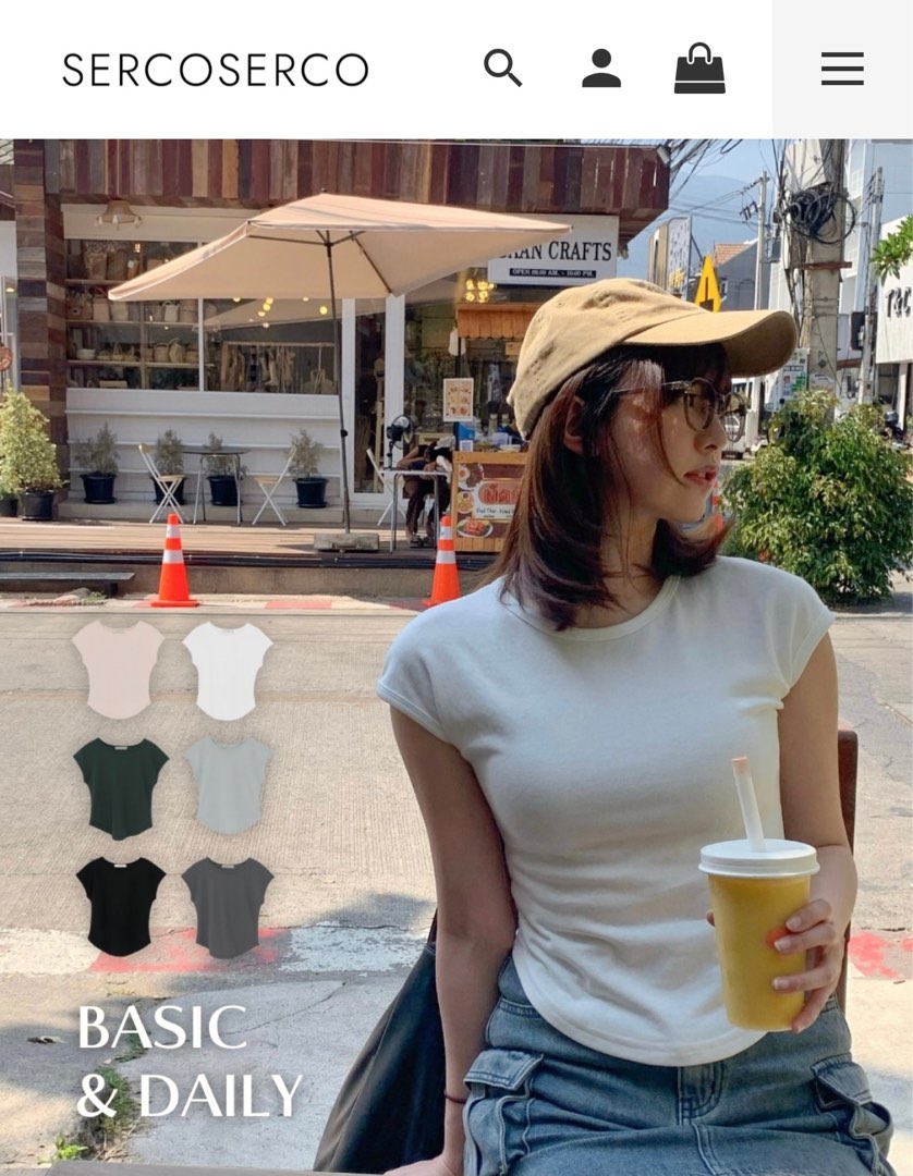 全新Serco Serco 超顯腰幼 soft cotton tee, 女裝, 上衣, T-shirt - Carousell