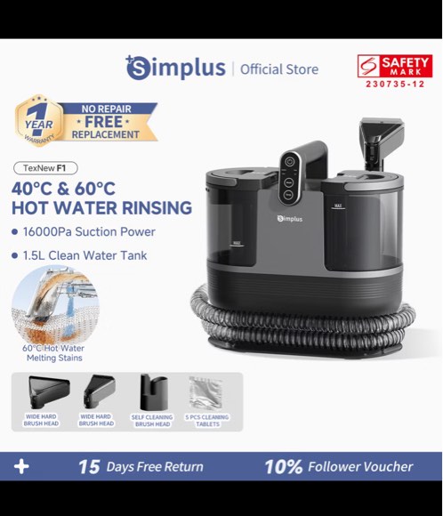 Simplus Spot Cleaning Fabric Machine, Furniture & Home Living, Cleaning ...