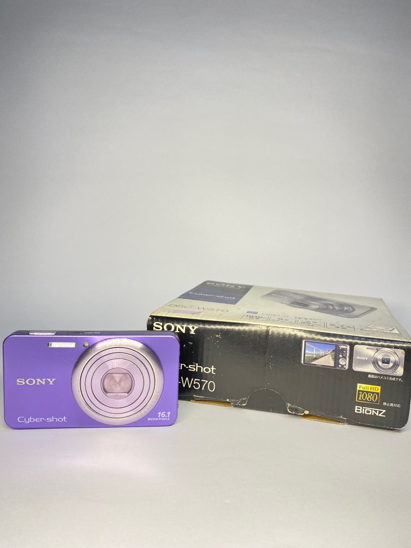 SONY CYBERSHOT DSC-W570 IN PURPLE, Photography, Cameras on Carousell