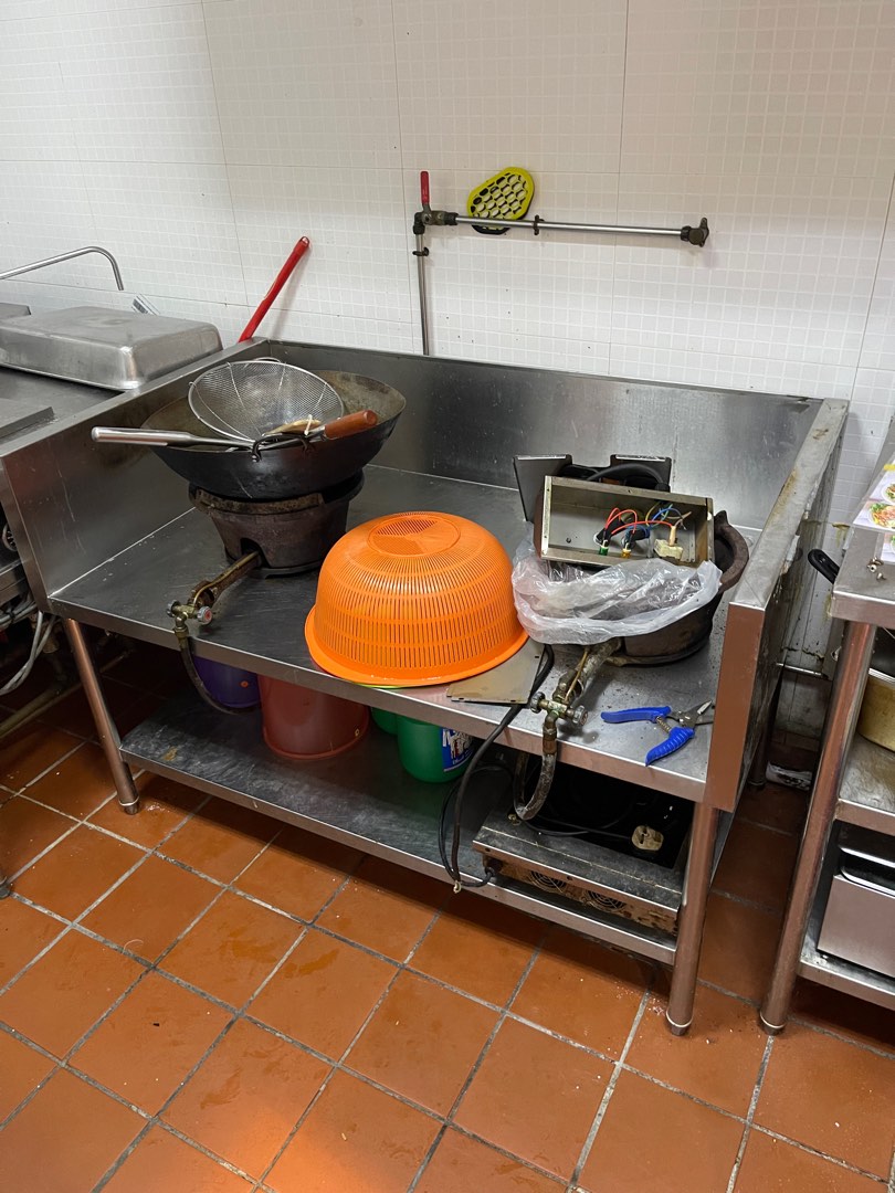 Stove table - Stainless steel, Furniture & Home Living, Furniture ...