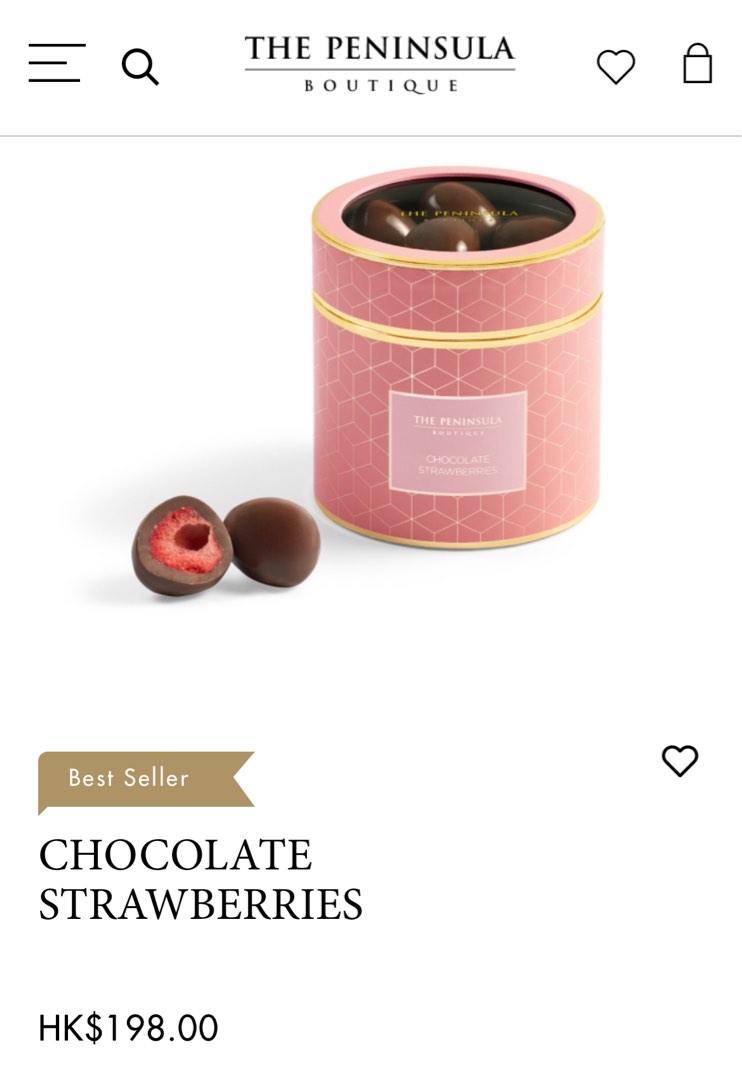 【全新冇開過盒】半島士多啤梨朱古力The Peninsula Boutique Chocolate Strawberries, 嘢食 & 嘢飲 ...