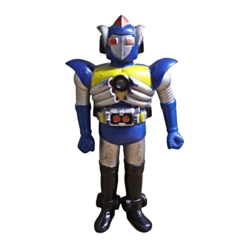 Vintage 70s Bandai 9" Space Ironman Kyodain Grounzel Robo SOFUBI Fig Robot Bullmark Takatoku ...