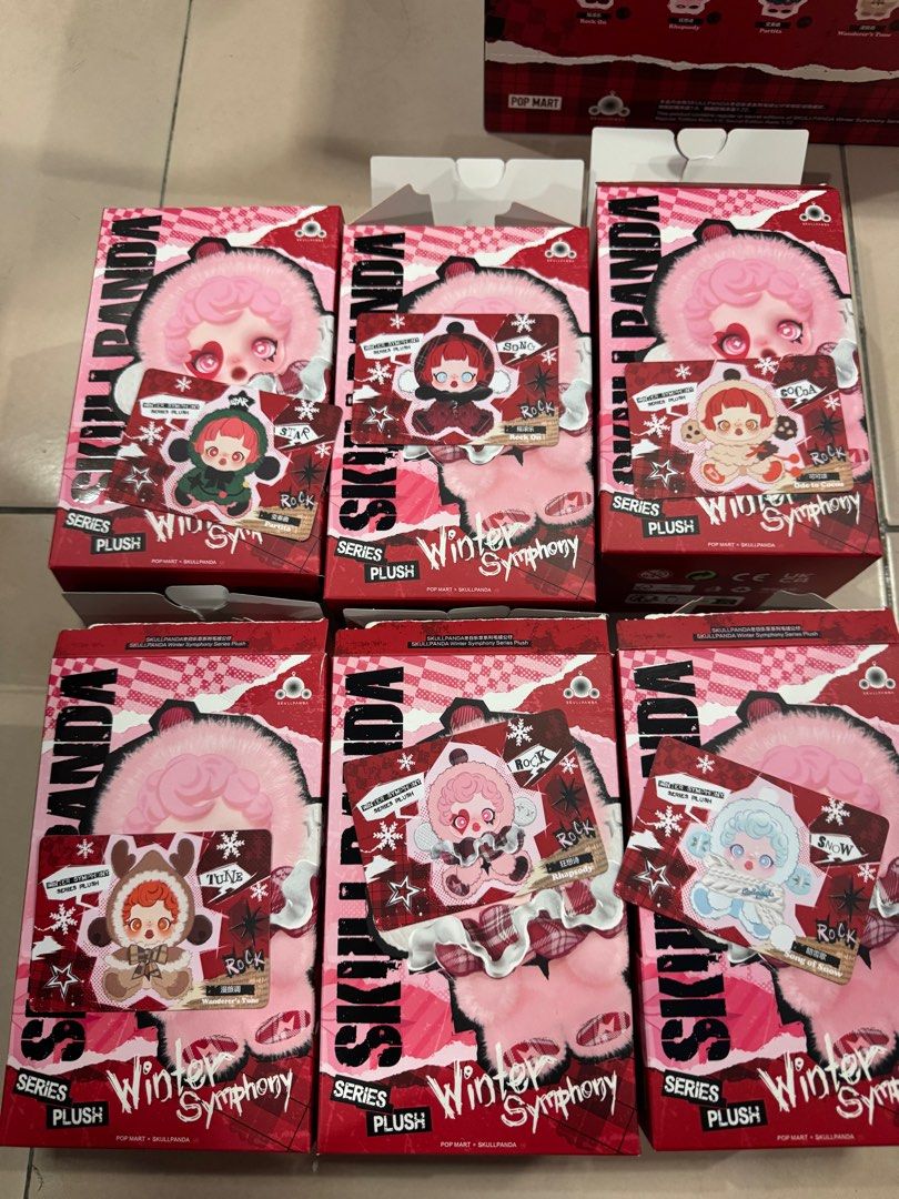 WTS POPMART SKULLPANDA SP WINTER SYMPHONY PLUSH BLIND BOX FULL SET CASE ...
