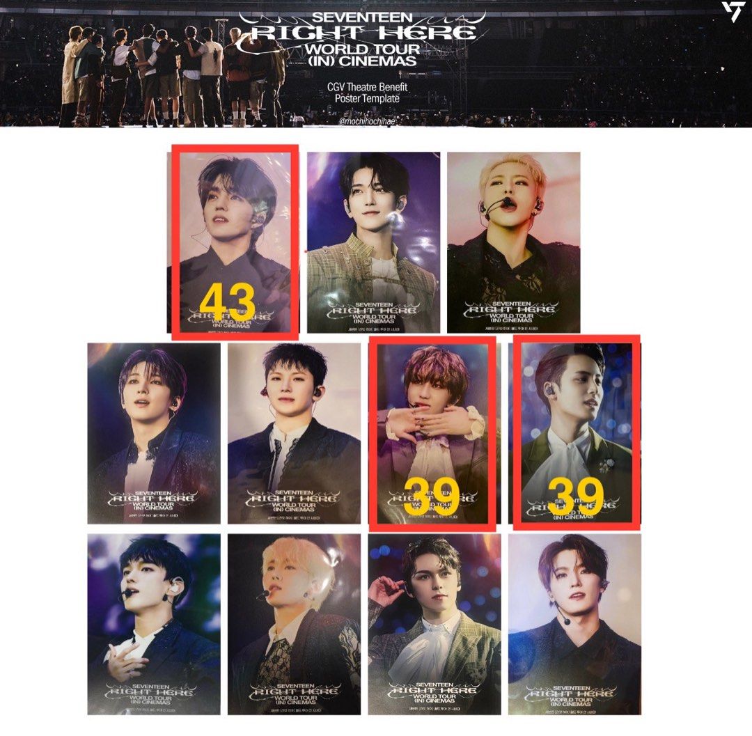 WTS seventeen right here in cinema korea benefit A3 poster scoups the8 ...