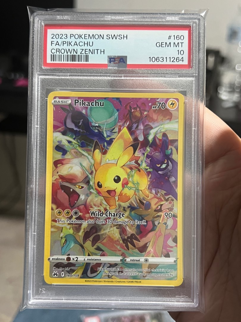 2023 Pikachu Crown Zenith 160/159 PSA 10, Hobbies & Toys, Toys & Games ...