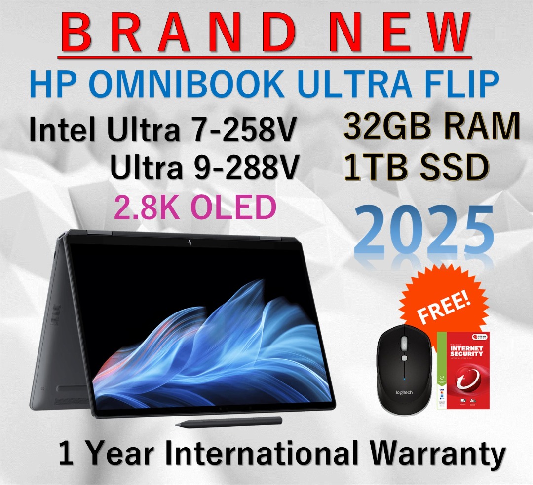 (READY STOCK) 2025 HP OMNIBOOK ULTRA FLIP 14 ( Intel Ultra 7-258V ...