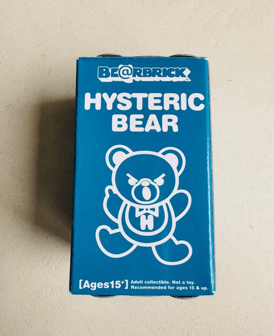 藍色 HYSTERIC BEAR“ 系列BE@RBRICK 100%, 書籍、休閒與玩具, 玩具、公仔、桌遊在旋轉拍賣