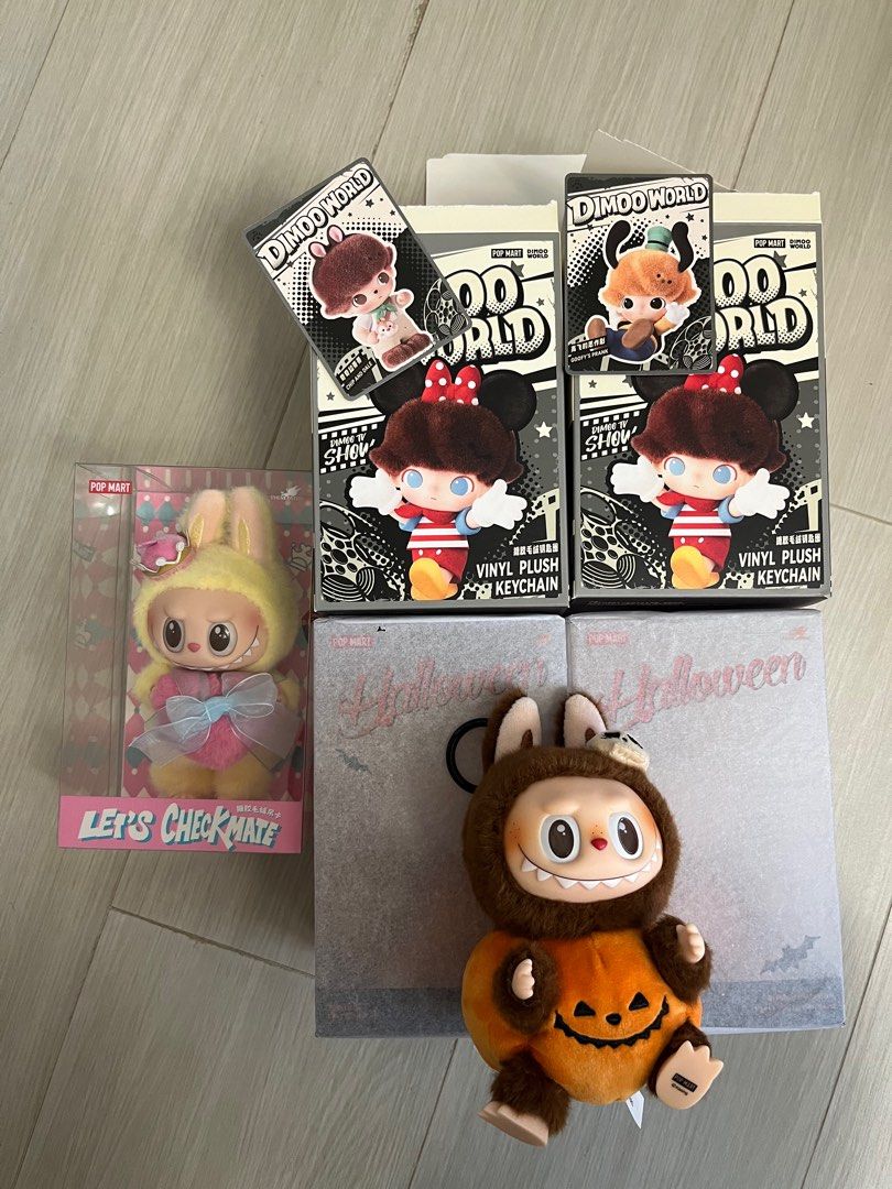 全新 Labubu 南瓜 甜心 皇后 Dimoo Disney 搪膠掛件 唐老鴨 Daisy 米妮 高飛 chip and dale ...