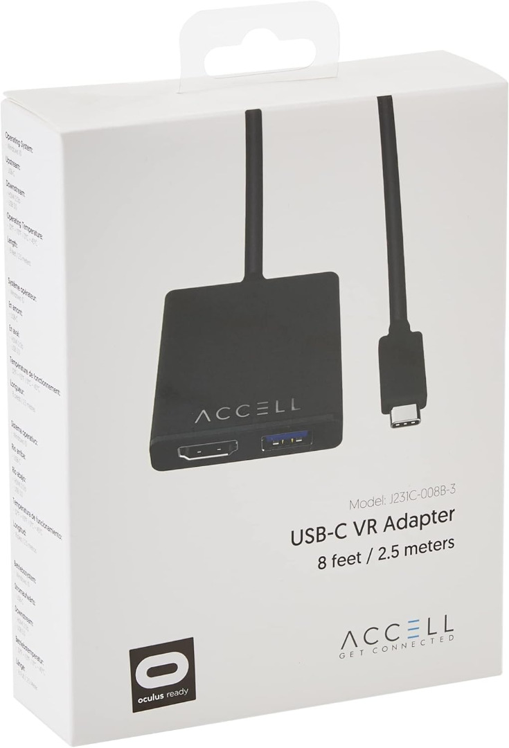 Accell USB-C VR Adapter - USB-C to HDMI & USB Compatible with Oculus ...