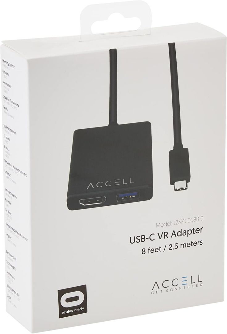 Accell USB-C VR Adapter - USB-C to HDMI & USB Compatible with Oculus ...