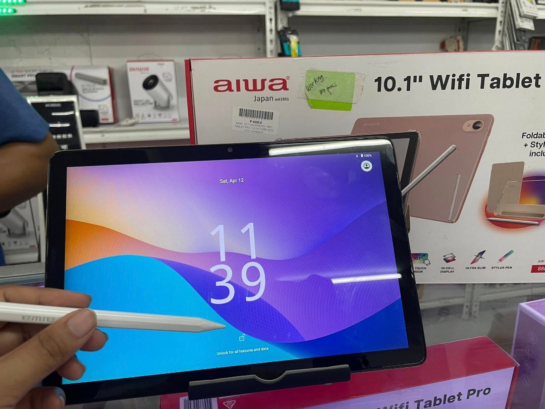 Aiwa Japan 10.1'' Wifi Tablet Pro with Case and Pen, Mobile Phones ...