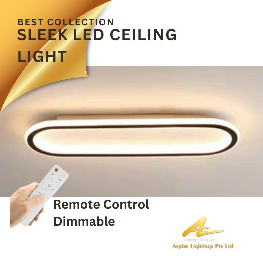 Aspire Lightings Slim Sleek Round Rectangle LED Ceiling Light 60W Tri ...
