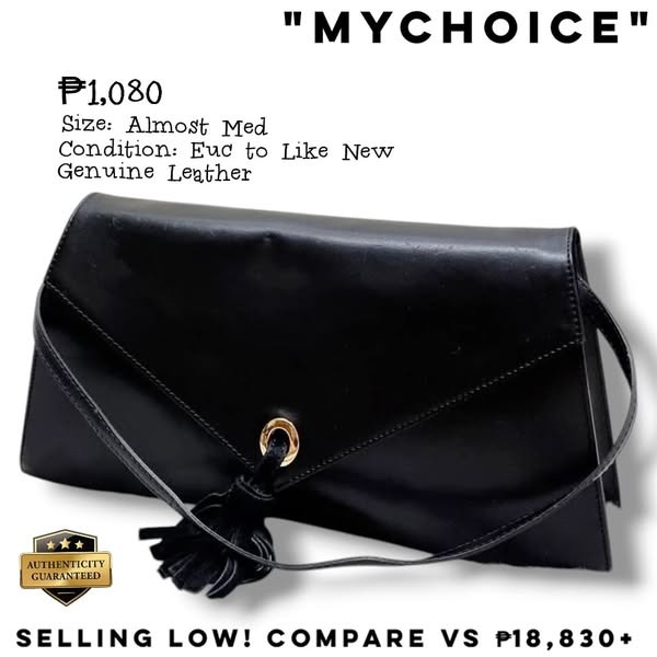 Authentic MYCHOICE Genuine Leather 2-Way Shoulder Bag to Clutch Bag ...