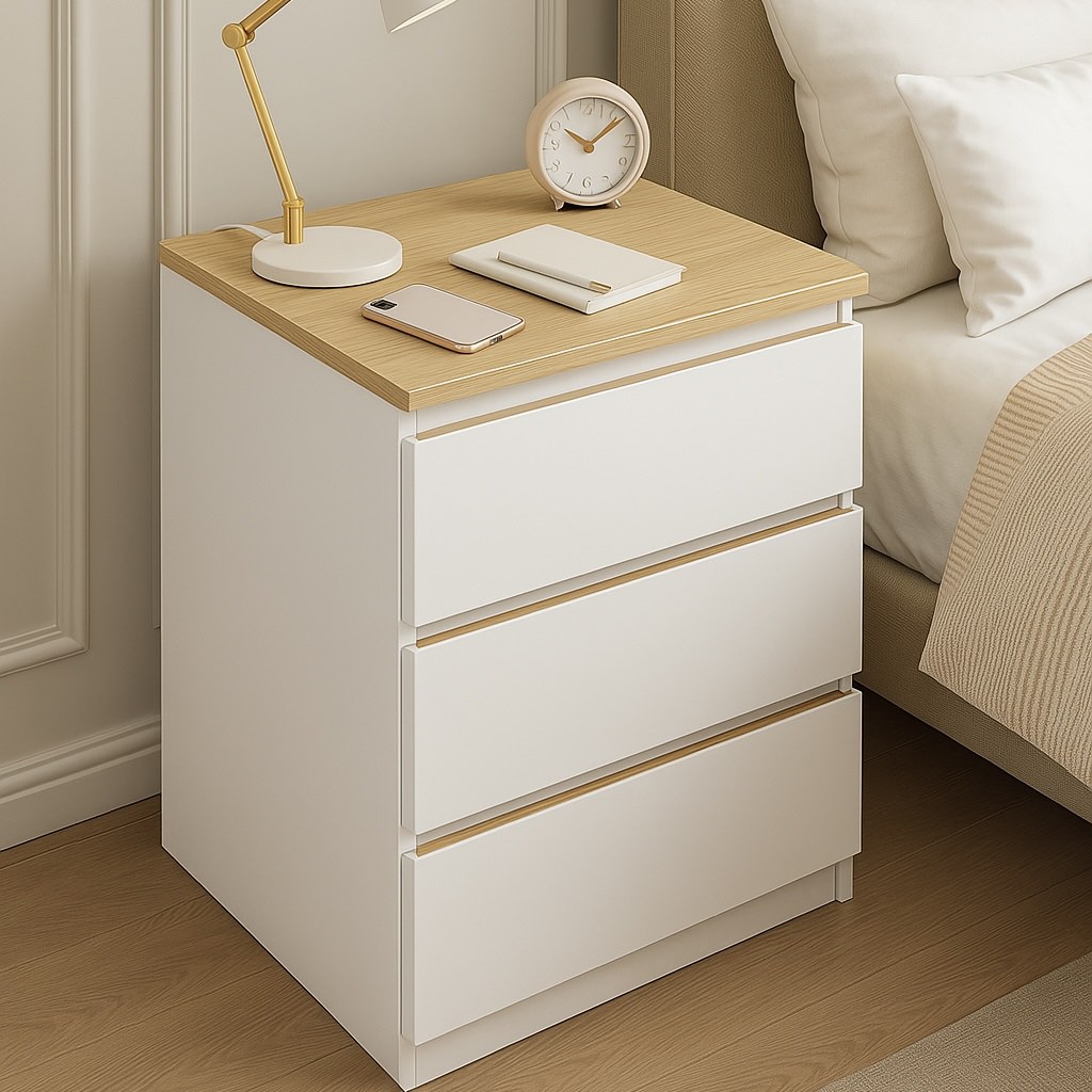 Bedside Storage Cabinet | Modern Nightstand With Drawers | Bedroom Side ...