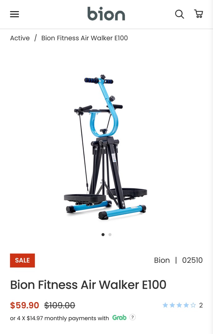 Bion Fitness Air Walker E100, Sports Equipment, Exercise & Fitness, Cardio & Fitness Machines on ...