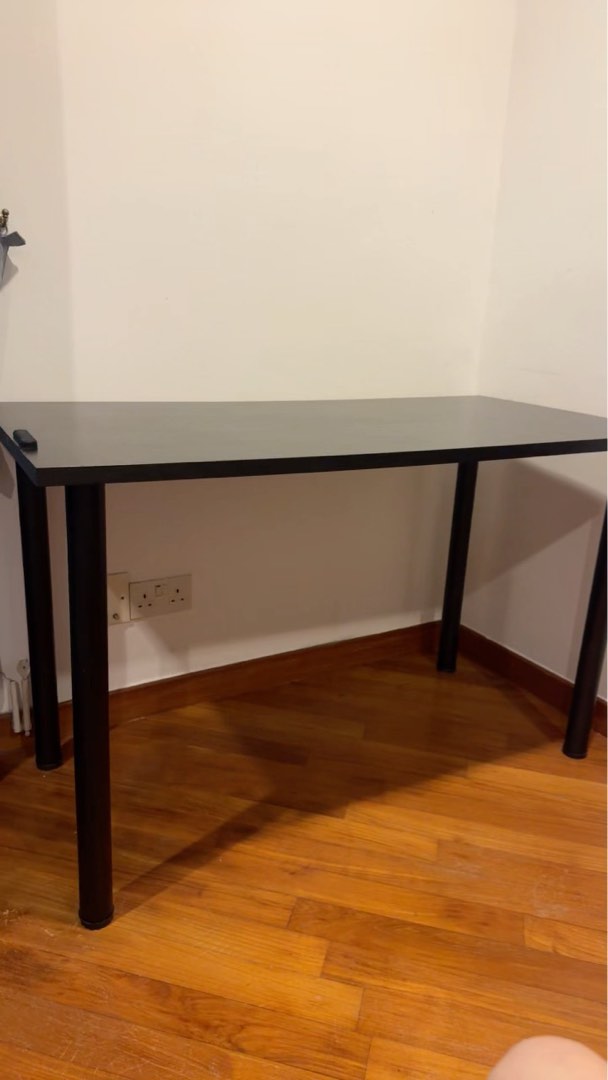 Black Study Table 60cm x 120cm, Furniture & Home Living, Furniture ...