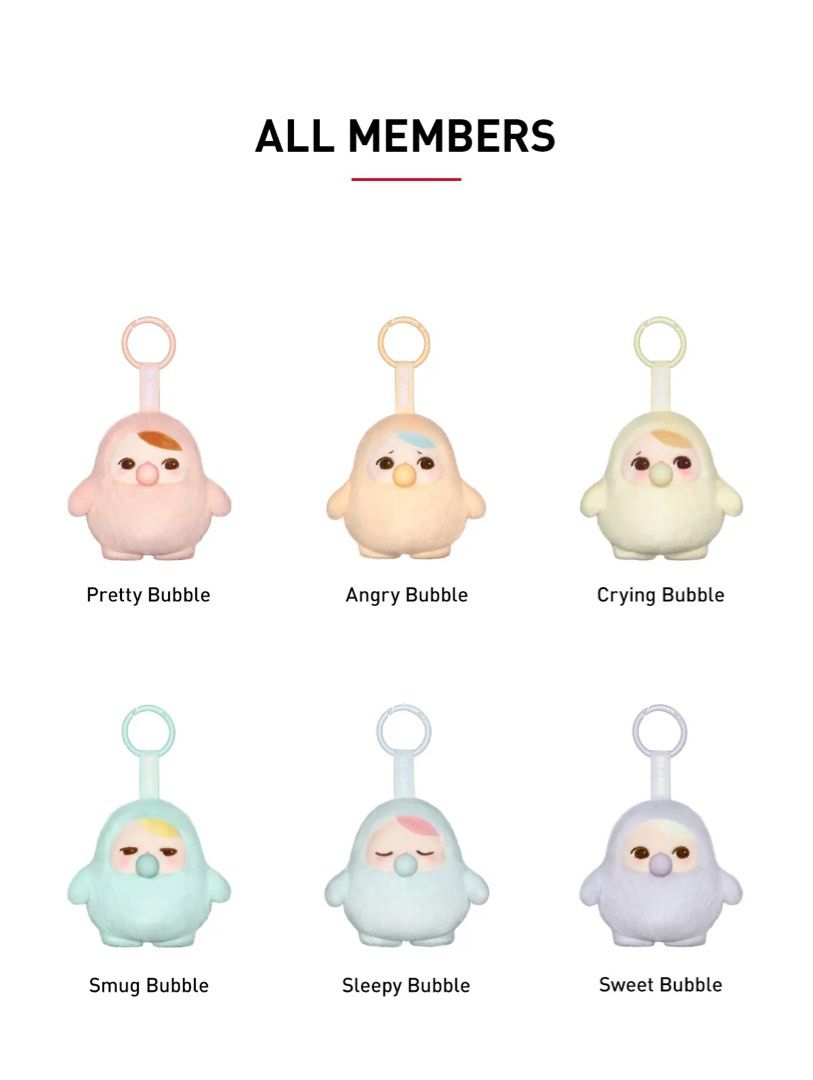 BNIF Smug Bubble PUCKY BEANIE BUBBLE UP SERIES-Plush Pendant, Hobbies ...