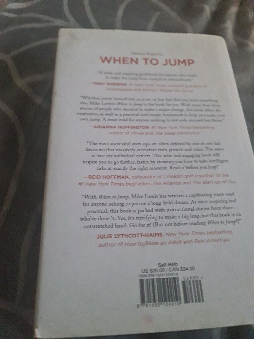 Book - When to jump, Hobbies & Toys, Books & Magazines, Storybooks on ...