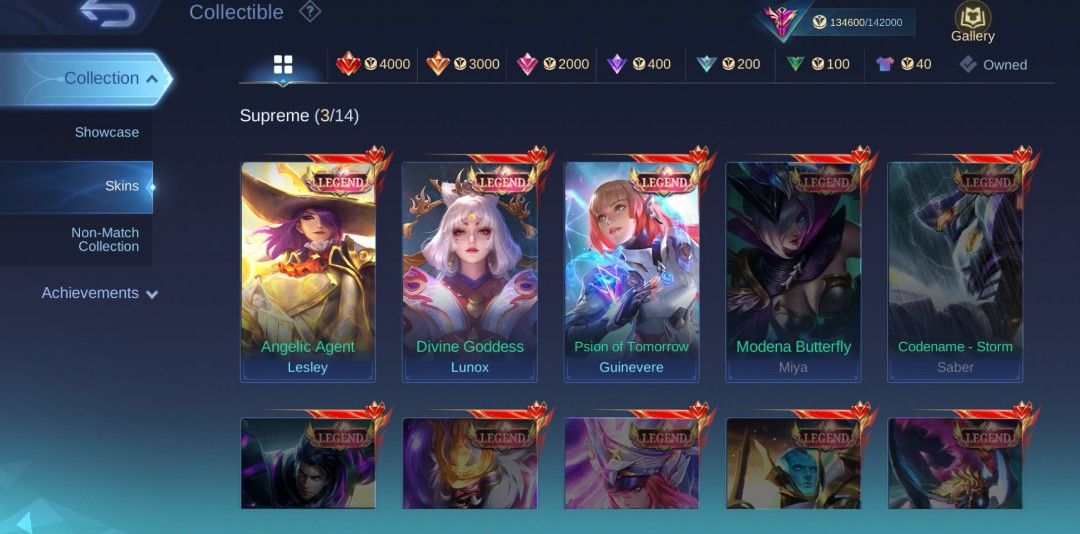 Rich MLBB Mage/Assassin/Marksman Skins Account + Seal Of Anvil Recall ...