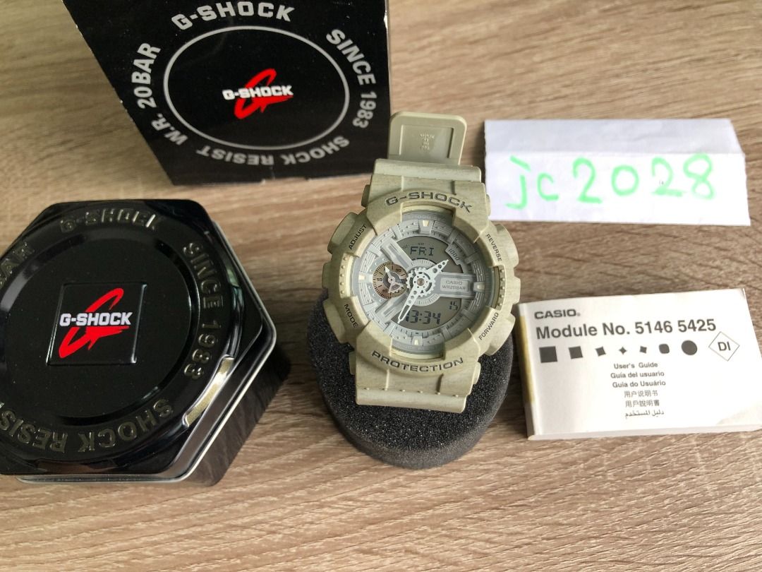 CASIO G SHOCK GA110 1ADR WATCH 灰色 設計 手錶 全套連盒 WITH BOX, 男裝, 手錶及配件, 手錶 ...