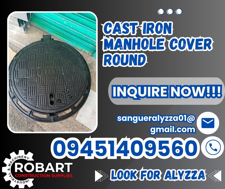 CAST IRON MANHOLE COVER (ROUND), Commercial & Industrial, Construction ...
