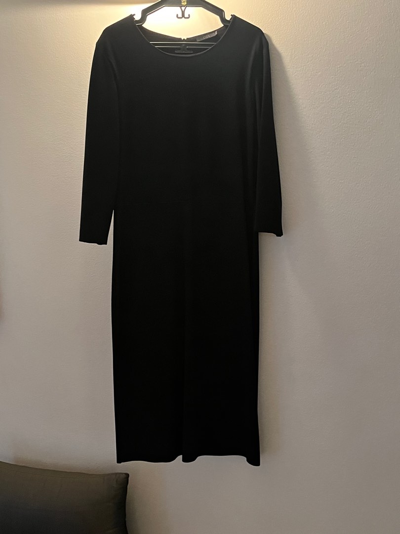 Authentic COS midi dress M 3/4 sleeves., Women's Fashion, Dresses & Sets, Dresses on Carousell