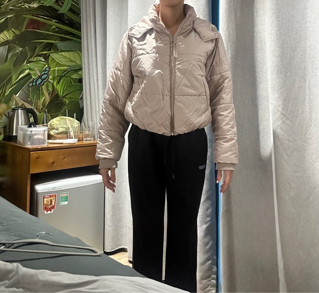 CRYX | Beige Puffer Jacket (Japan Brand), Women's Fashion, Coats ...