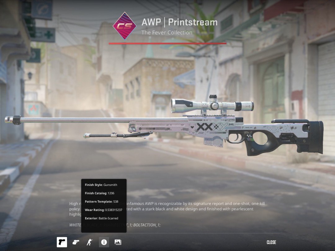 CS2 CSGO Battle Scarred Awp Printstream, Video Gaming, Video Games, Others on Carousell