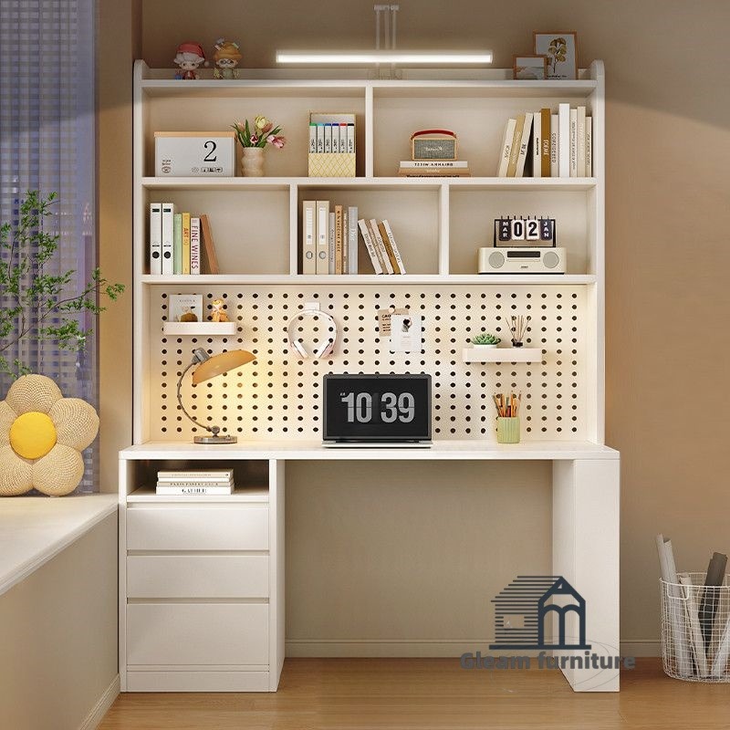 Desk computer table with perforated board can be DIY, Furniture & Home ...