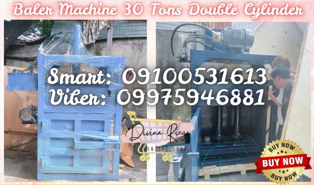 Double Cylinder Hydraulic Garbage Press Baler Machine 30 Tons ...