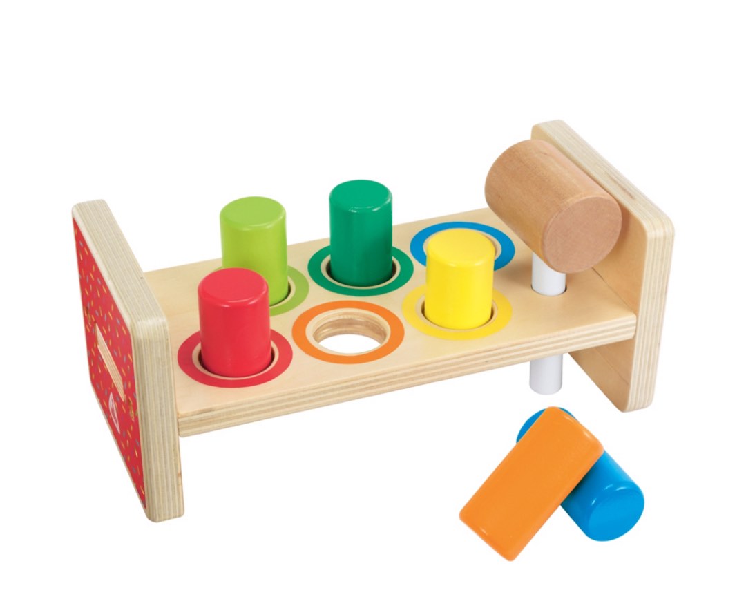 ELC wooden hammer bench toy, Babies & Kids, Infant Playtime on Carousell