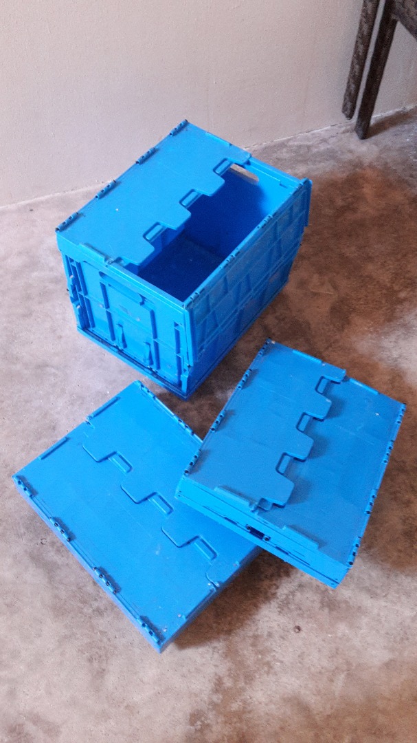 Free - Collapsing Plastic Storage Boxes, Furniture & Home Living, Home ...