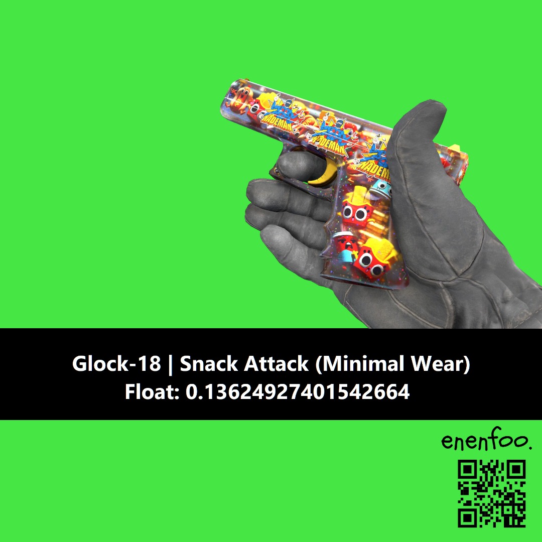 GLOCK-18 SNACK ATTACK MW MINIMAL WEAR CS2 SKINS KNIFE ITEMS CSGO ...