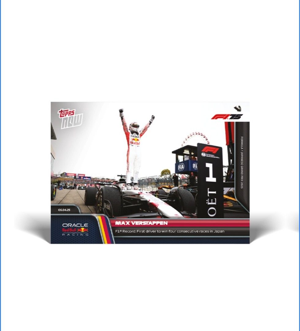 Formula 1 F1 Topps Now 2025 Max Verstappen / Isack Hadjar / Charles ...