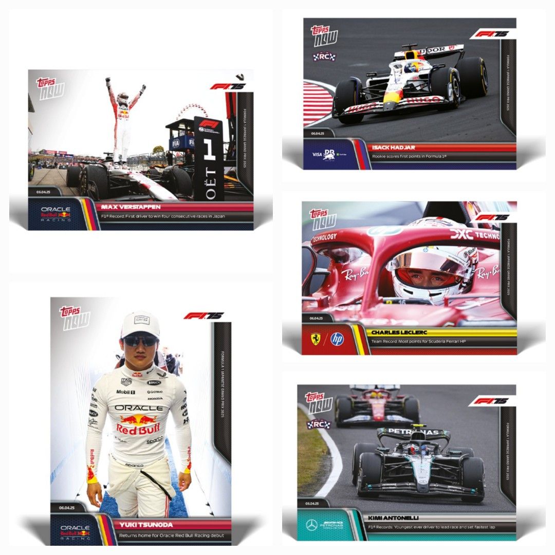 Formula 1 F1 Topps Now 2025 Max Verstappen / Isack Hadjar / Charles ...