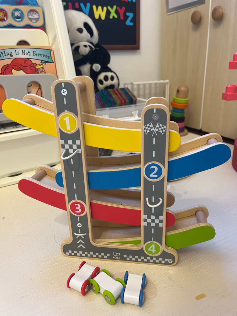 Hape Fast Flip Race track, Babies & Kids, Infant Playtime on Carousell