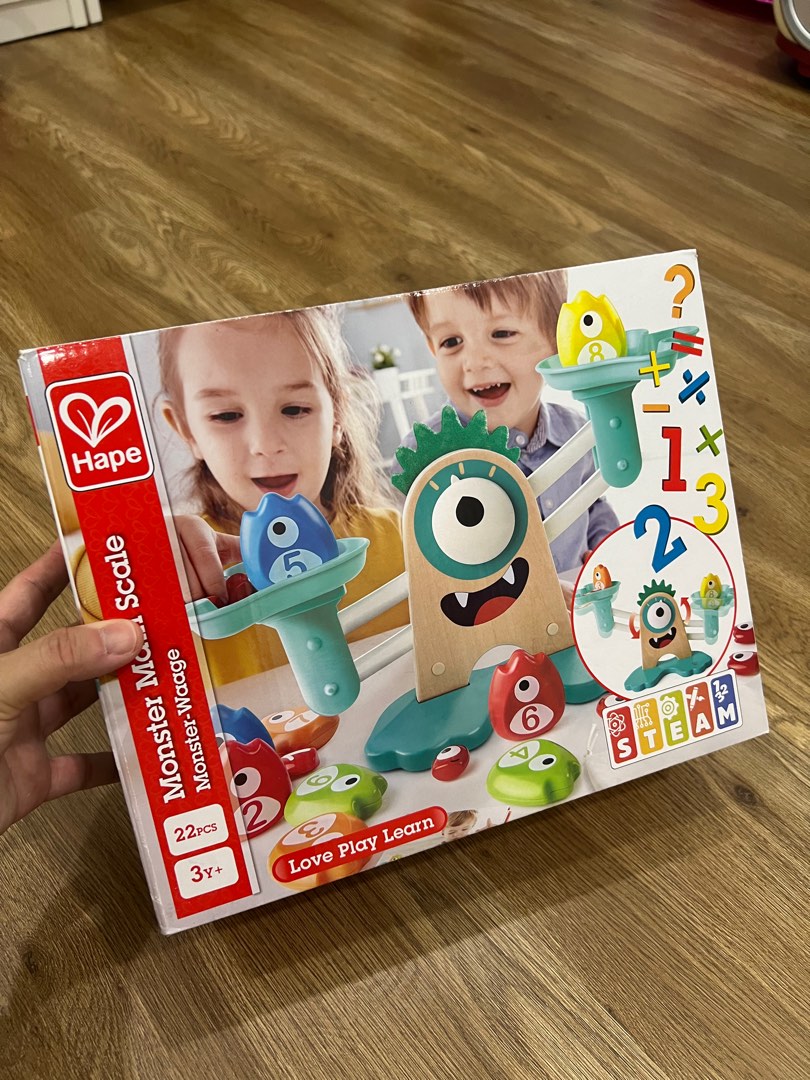 Hape Monster Math Scale 3Years+, Hobbies & Toys, Toys & Games on Carousell