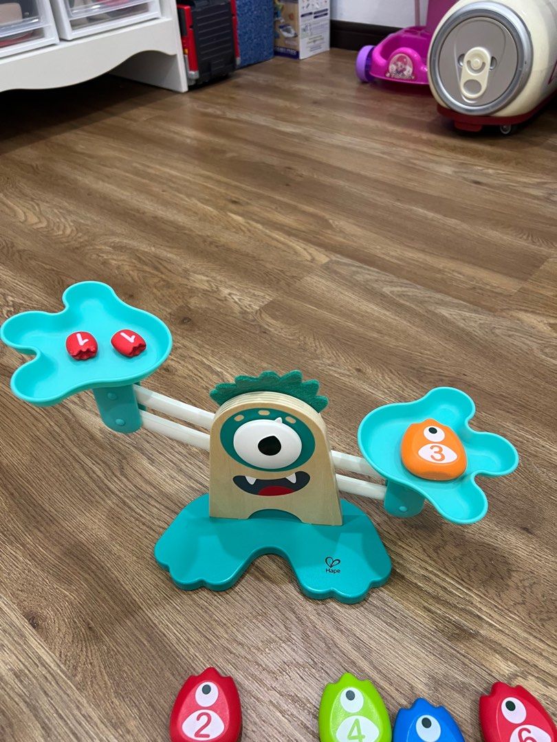 Hape Monster Math Scale 3Years+, Hobbies & Toys, Toys & Games on Carousell