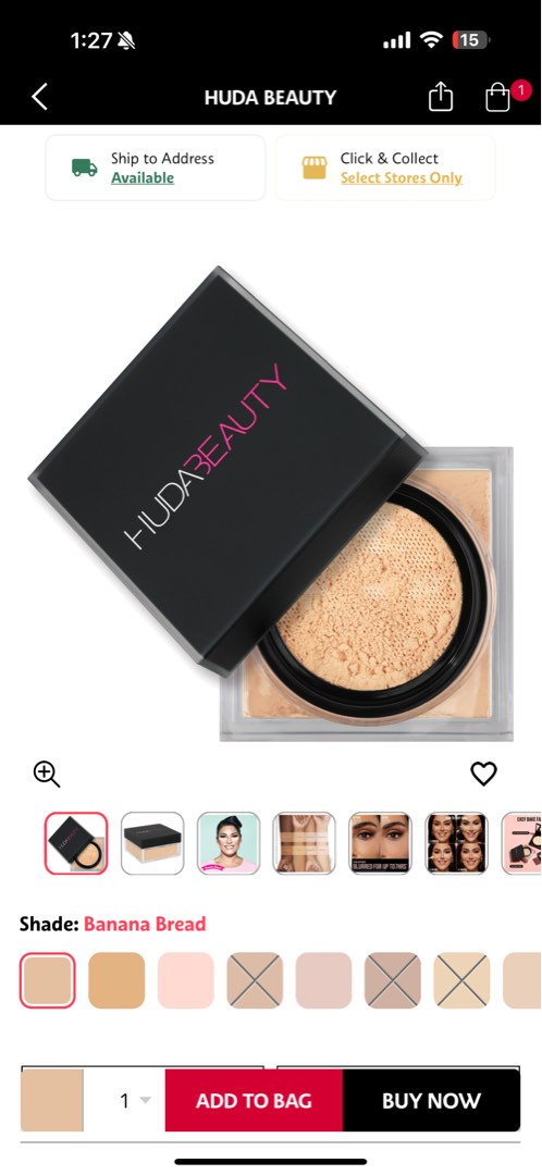 HUDA BEAUTY LOOSE POWDER, Beauty & Personal Care, Face, Makeup on Carousell
