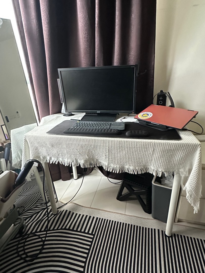 Ikea Linmon (heavily used), Furniture & Home Living, Furniture, Tables ...