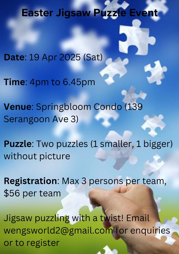 Jigsaw Puzzle Event in Singapore on 19 Apr 2025, Hobbies & Toys, Toys ...