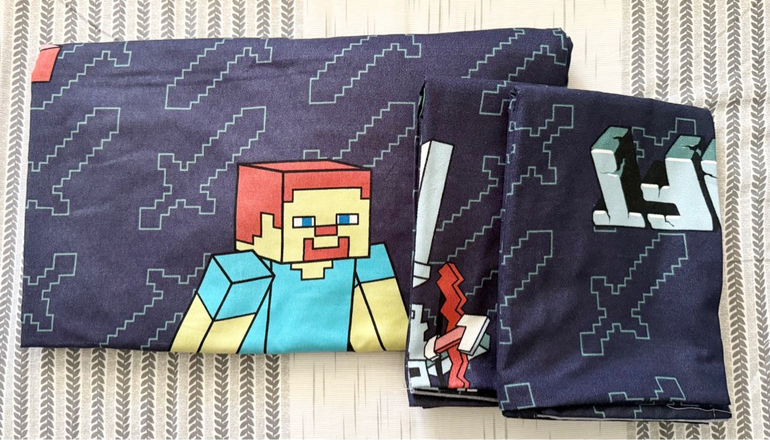 Kids Minecraft bed linen, Furniture & Home Living, Bedding & Towels on ...