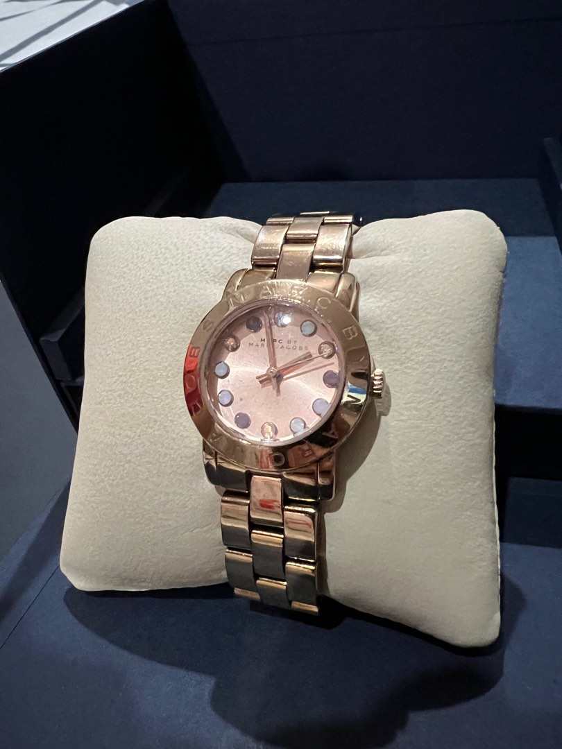 Marc By Marc Jacobs Amy Dexter Rose Gold, Fesyen Wanita, Jam Tangan di ...