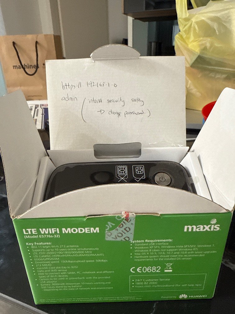 Maxis LTE WiFi modem, Computers & Tech, Parts & Accessories, Networking ...